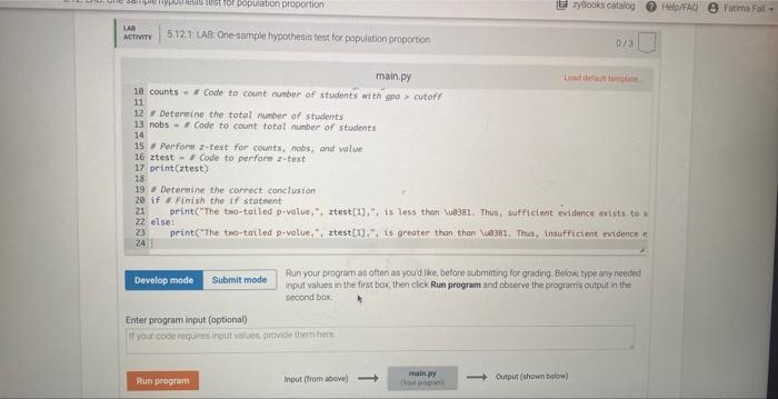 Solved 512 Lab One Sample Hypothesis Test For Population 8733