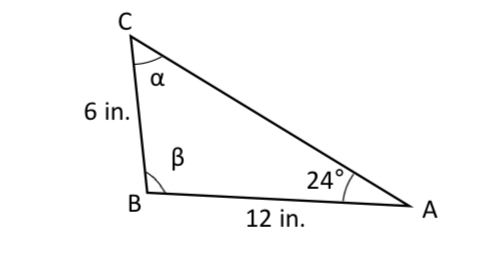 Solved Consider the triangle below. Calculate angle , ﻿angle | Chegg.com