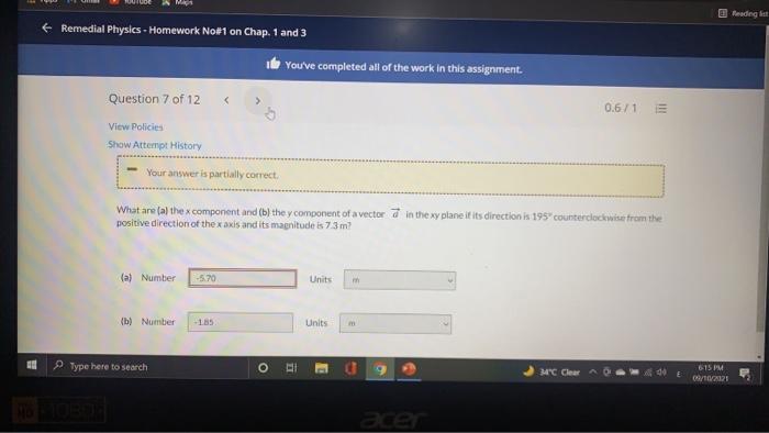 Solved M Reading list + Remedial Physics - Homework No1 on | Chegg.com
