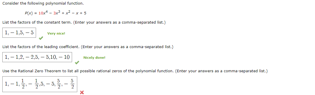 Solved Consider the following polynomial | Chegg.com