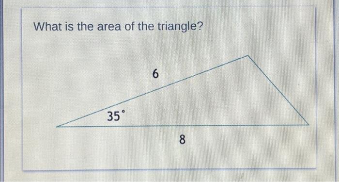 Solved What is the area of the triangle? | Chegg.com