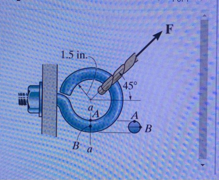 Solved The hook is subjected to the force of 75lb. Determine | Chegg.com