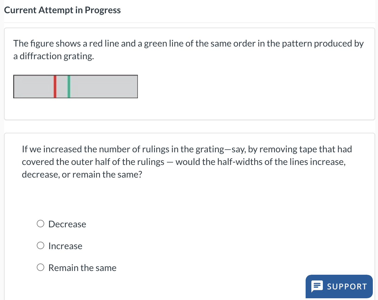Solved Current Attempt in ProgressThe figure shows a red | Chegg.com