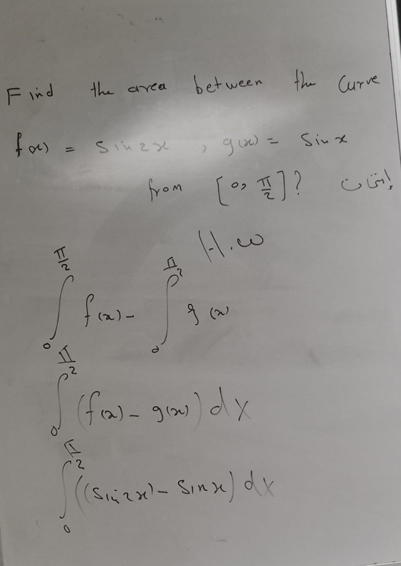 Solved Find the area between the | Chegg.com