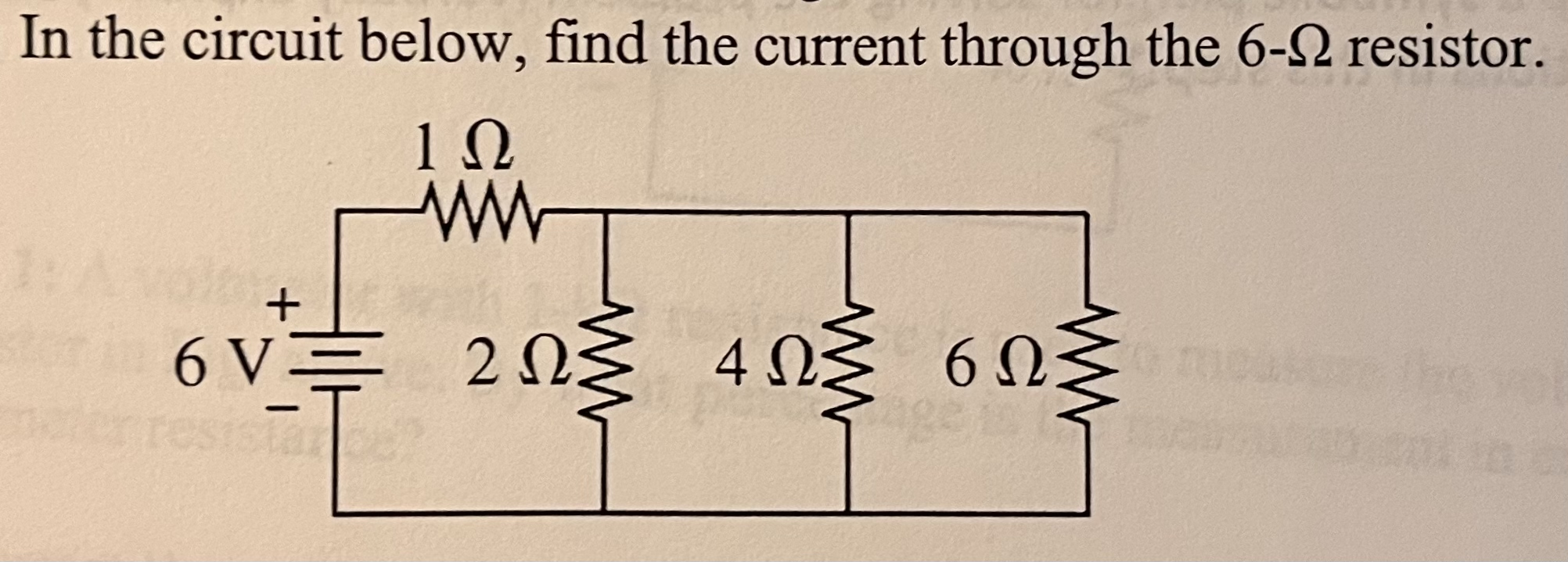 Solved In the circuit below, find the current through the | Chegg.com