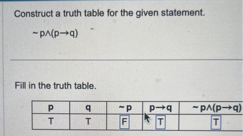 Solved Construct a truth table for the given | Chegg.com