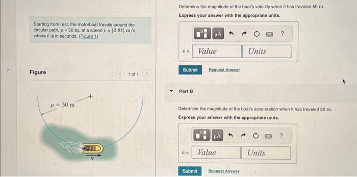 Solved Determine The Magnitude Of The Boats Velocity When