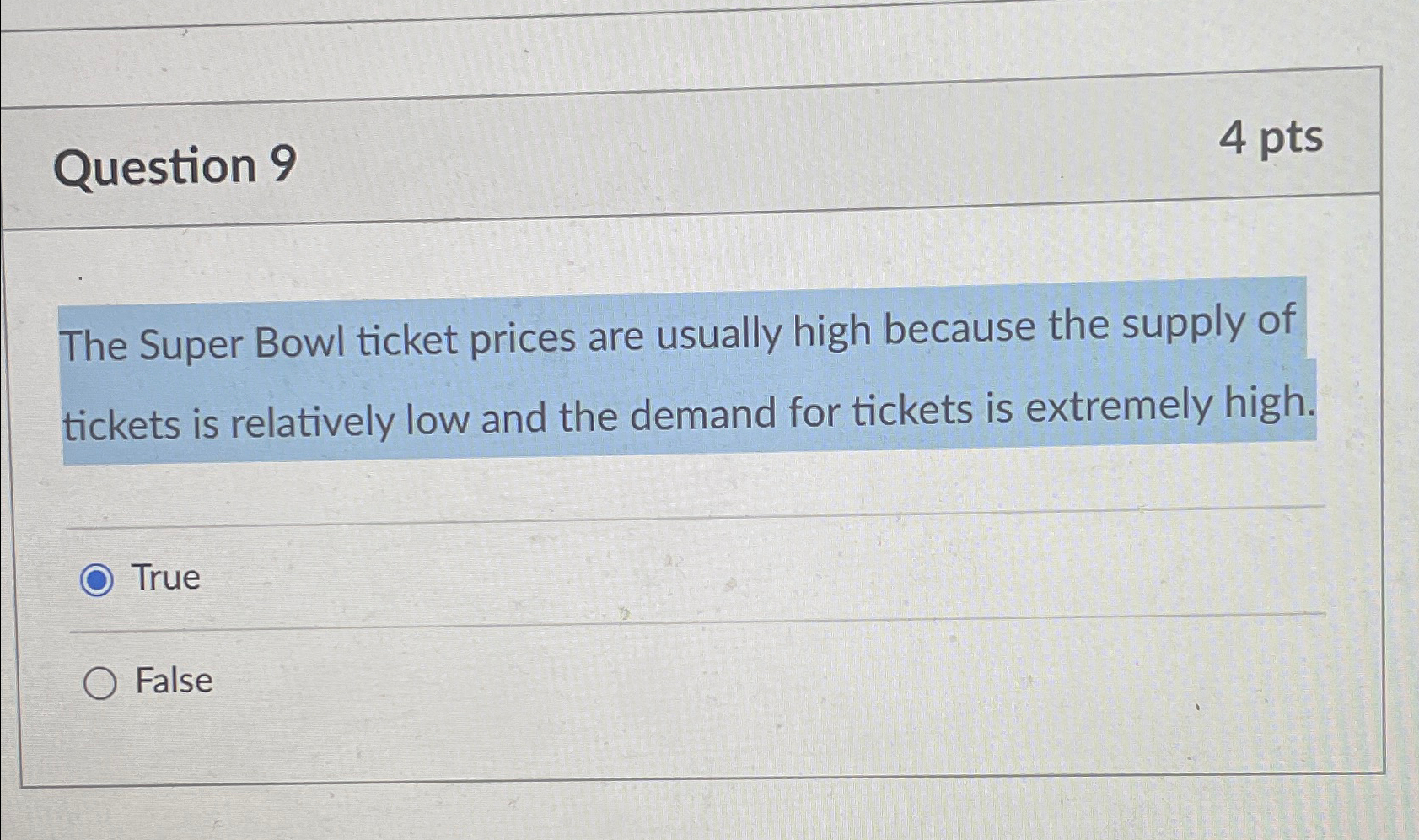 Solved Question 94 ﻿ptsThe Super Bowl ticket prices are | Chegg.com