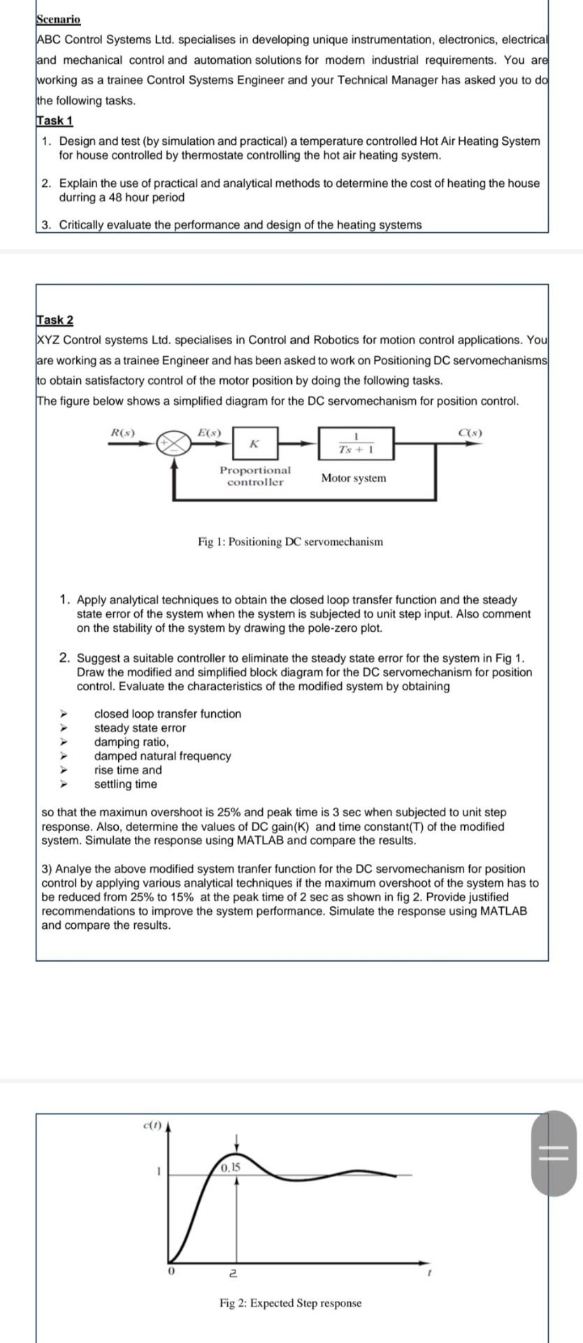 Scenario ABC Control Systems Ltd. specialises in | Chegg.com