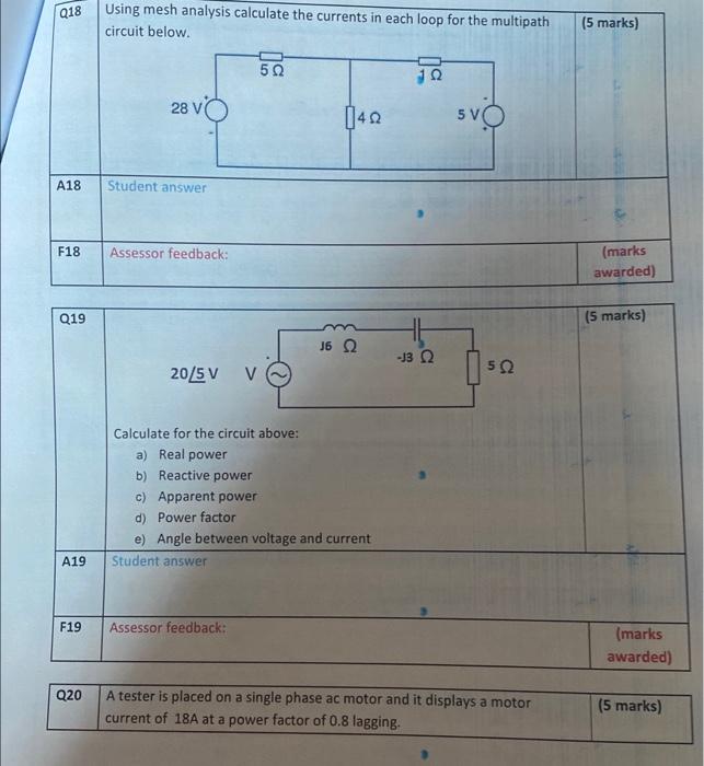 Solved Using mesh analysis calculate the currents in each | Chegg.com