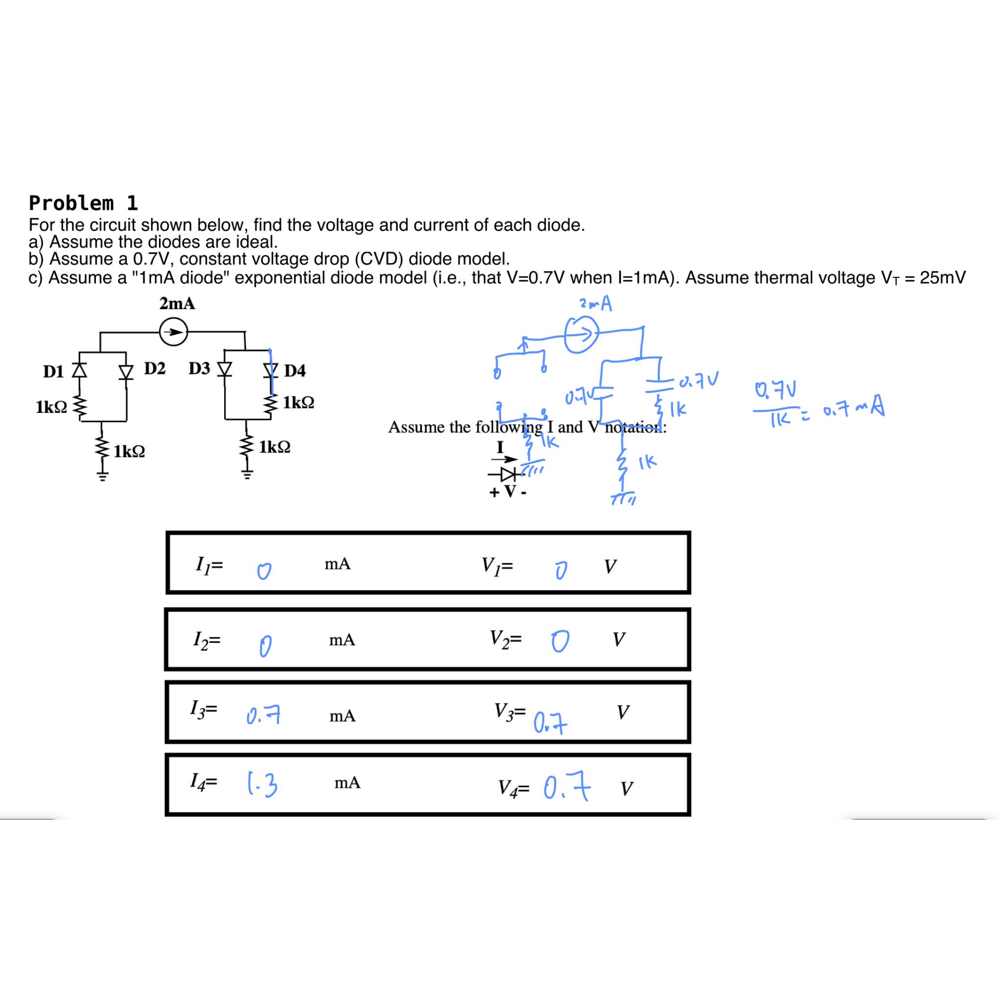 Solved Problem 1For the circuit shown below, find the | Chegg.com