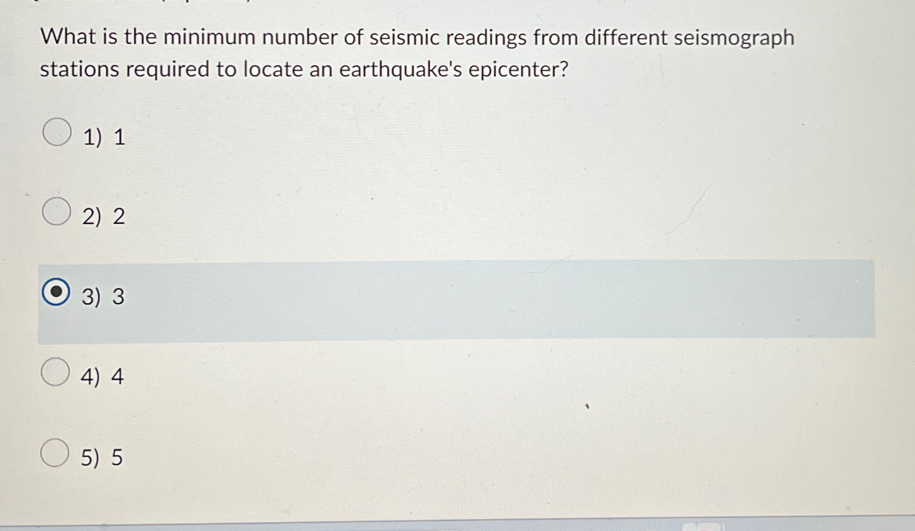 Solved What is the minimum number of seismic readings from | Chegg.com