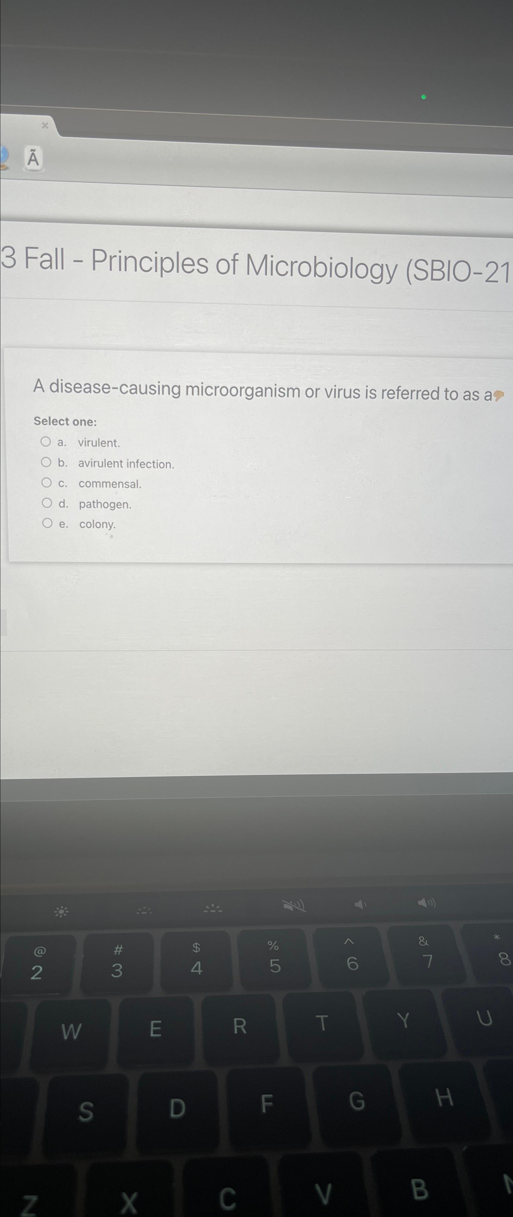 Solved 3 ﻿Fall - ﻿Principles of Microbiology (SBIO-21A | Chegg.com