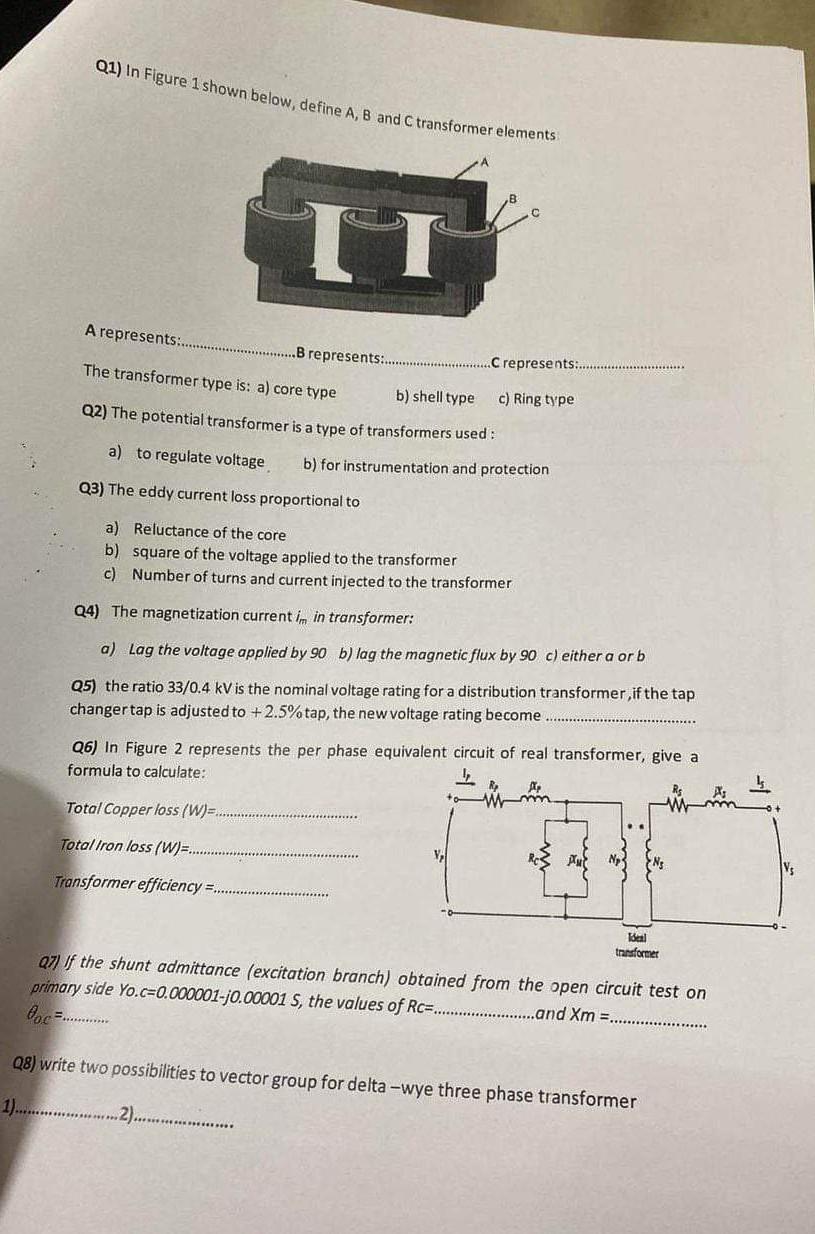 Solved Q1) In Figure 1 shown below, define A,B and C | Chegg.com