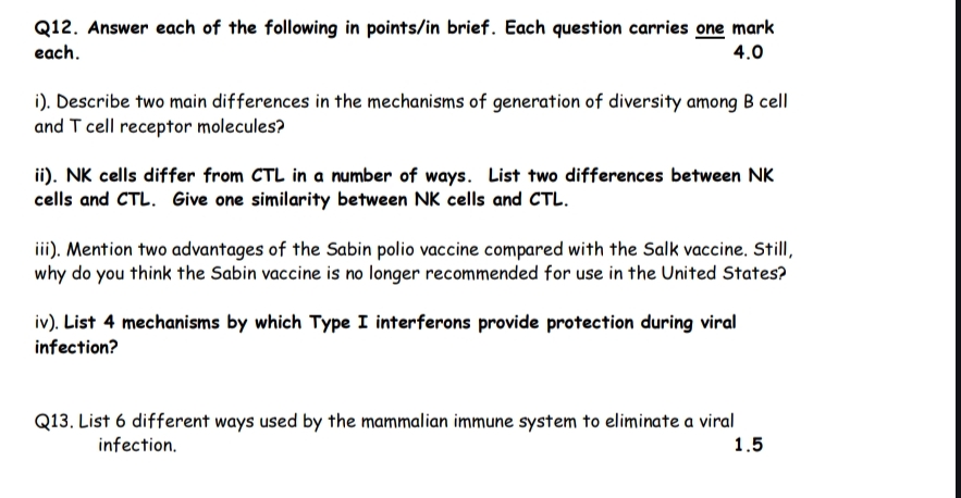 Solved Q12. ﻿Answer each of the following in points/in | Chegg.com