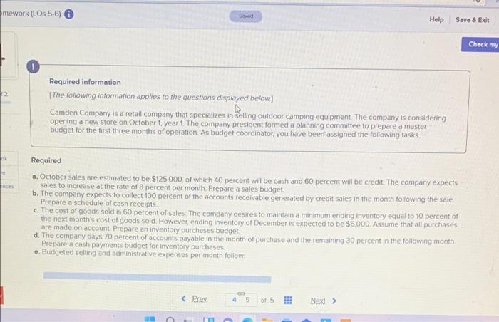 Solved mework (Los 56) Saved Help Save & Exit Check my 12 | Chegg.com