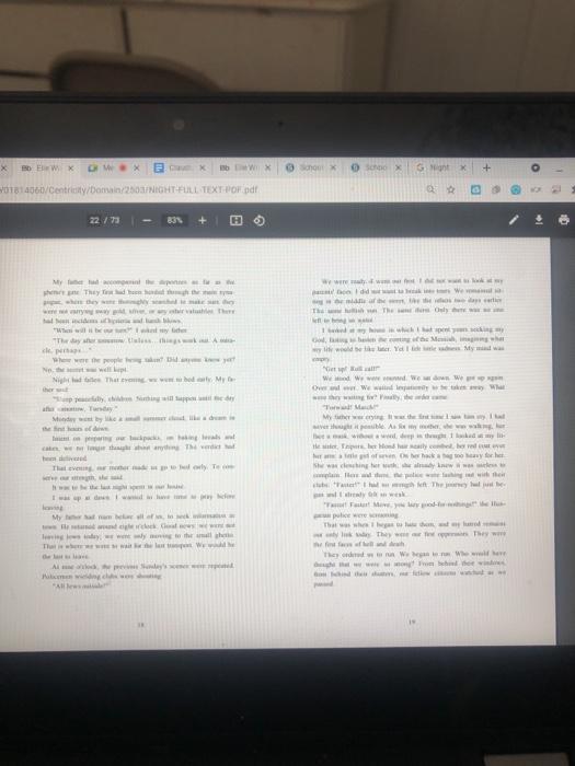 - Night: Chapters 2-3 Comprehension Questions 1. Why | Chegg.com