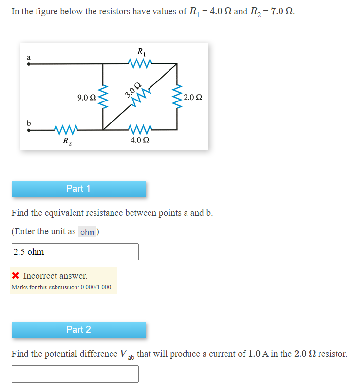 Solved In the figure below the resistors have values of | Chegg.com