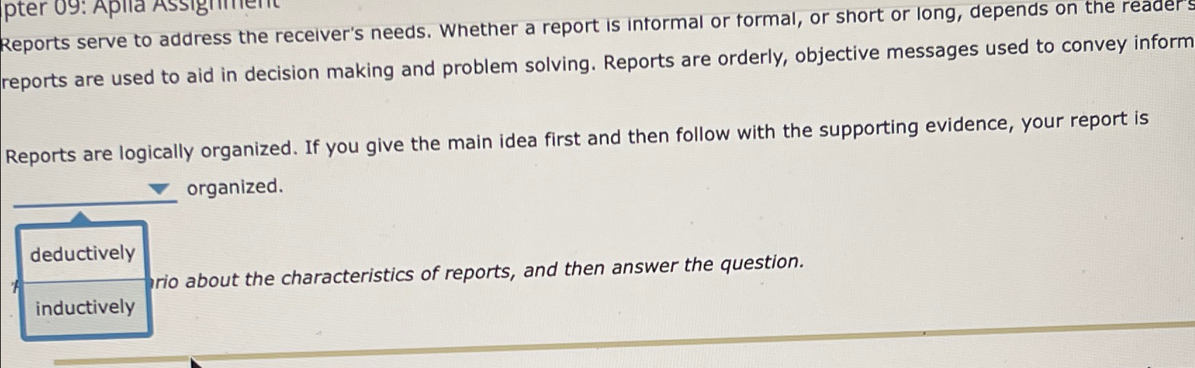 Solved Reports serve to address the receiver's needs. | Chegg.com