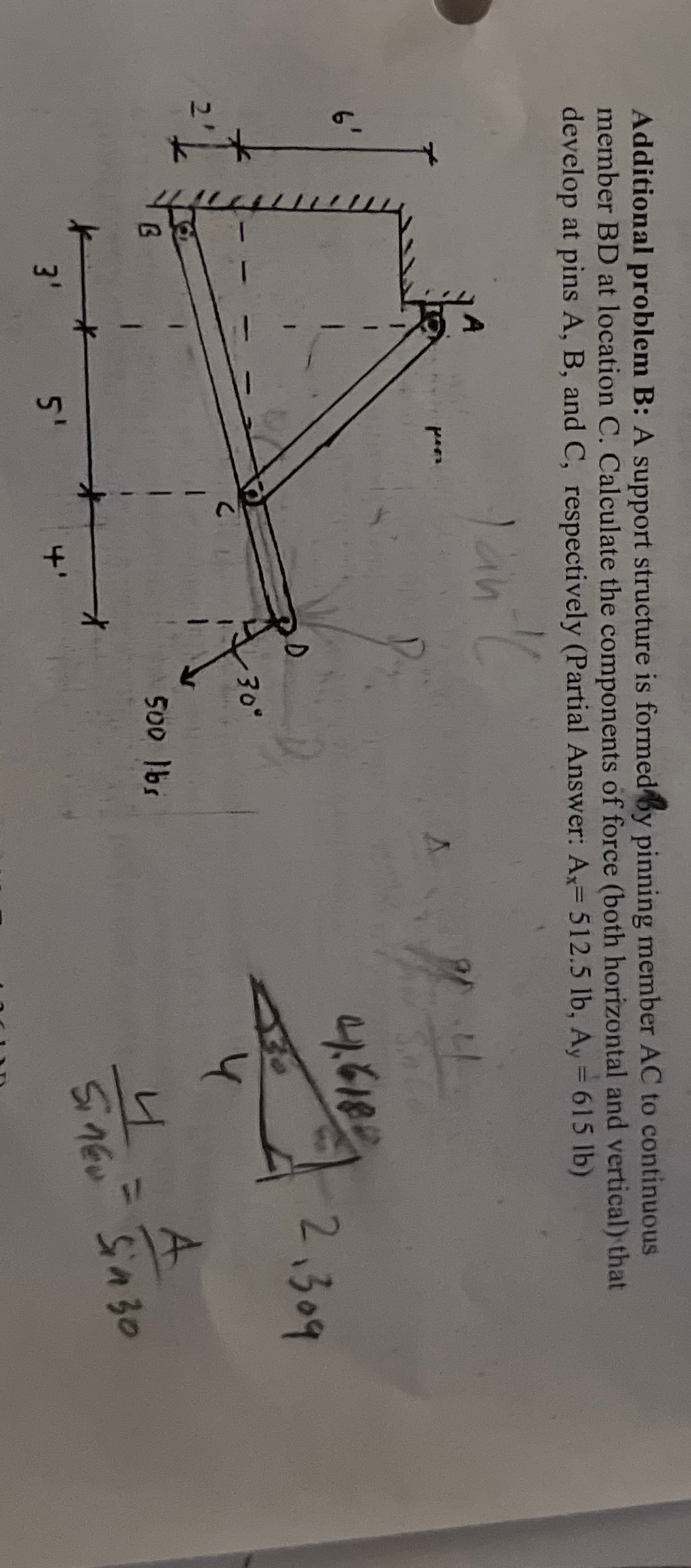 Solved Additional problem B: A support structure is formed | Chegg.com