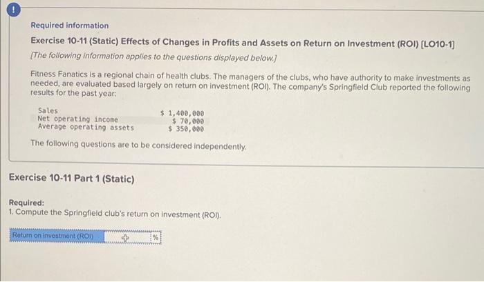 Solved Required information Exercise 10-11 (Static) Effects | Chegg.com