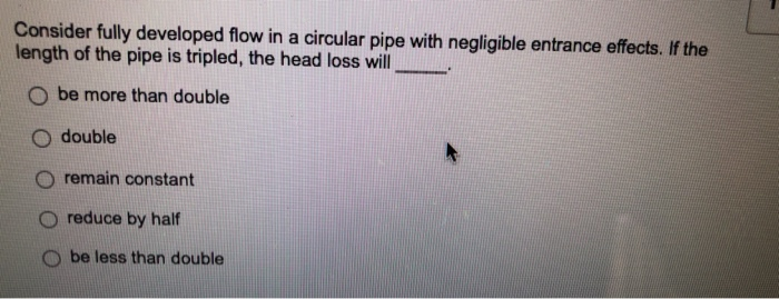 Solved Consider fully developed flow in a circular pipe with | Chegg.com