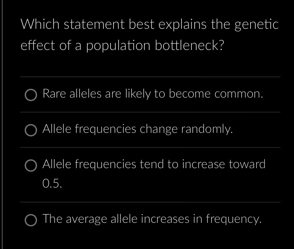 Solved Which statement best explains the genetic effect of a | Chegg.com