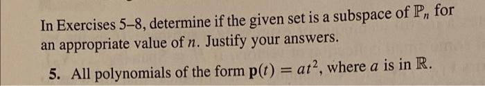 Solved In Exercises 5-8, determine if the given set is a | Chegg.com