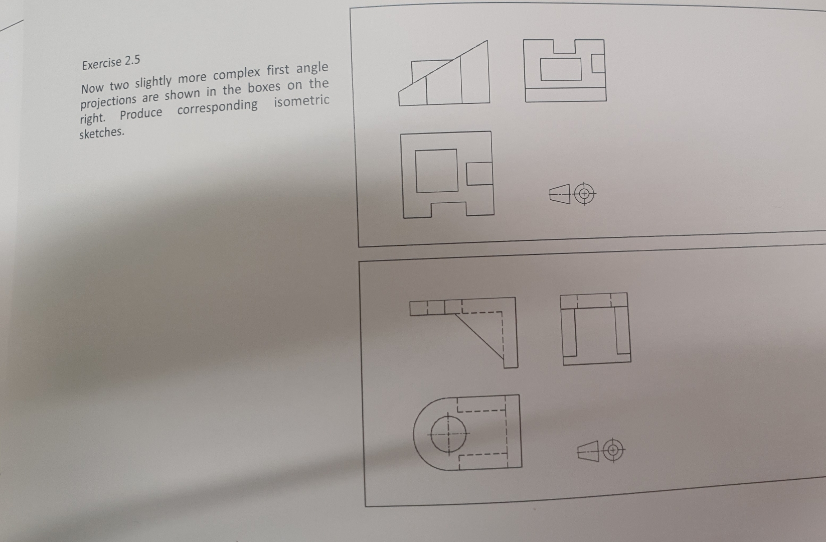 Exercise 2.5Now two slightly more complex first angle | Chegg.com