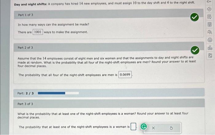 Solved Part 1 of 3 In how many ways can the assignment be | Chegg.com