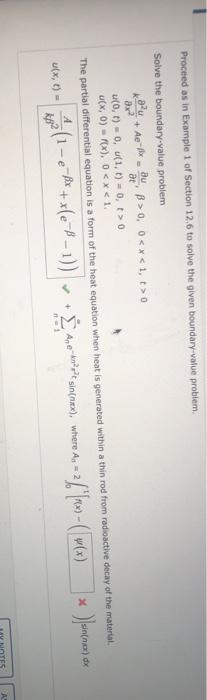 Solved Proceed as in Example 1 of Section 12.6 to solve the | Chegg.com