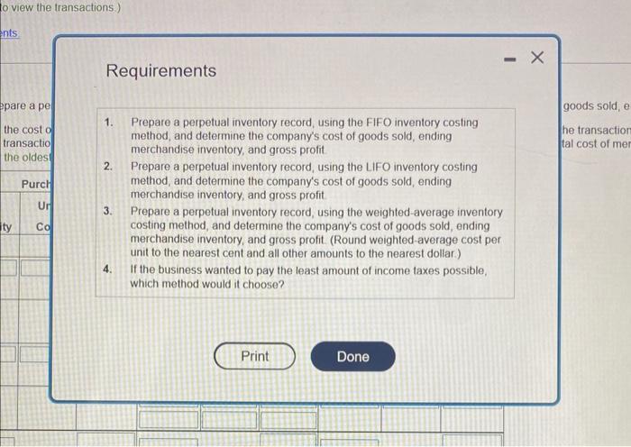 Solved (click the icon is wew the Irarisactions) Road thes | Chegg.com