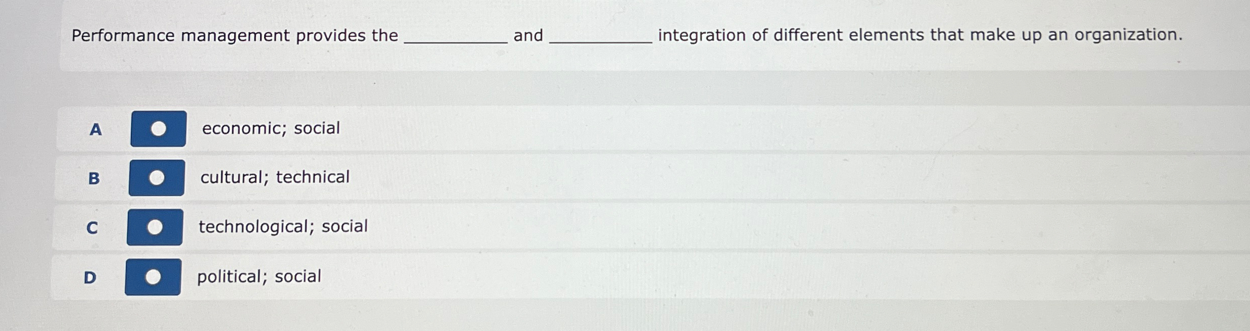 Solved Performance management provides the ﻿and | Chegg.com