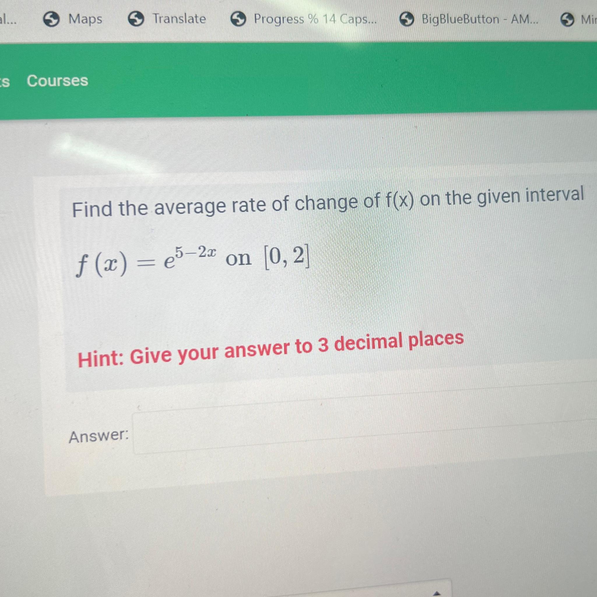 Solved Find the average rate of change of f(x) ﻿on the given | Chegg.com