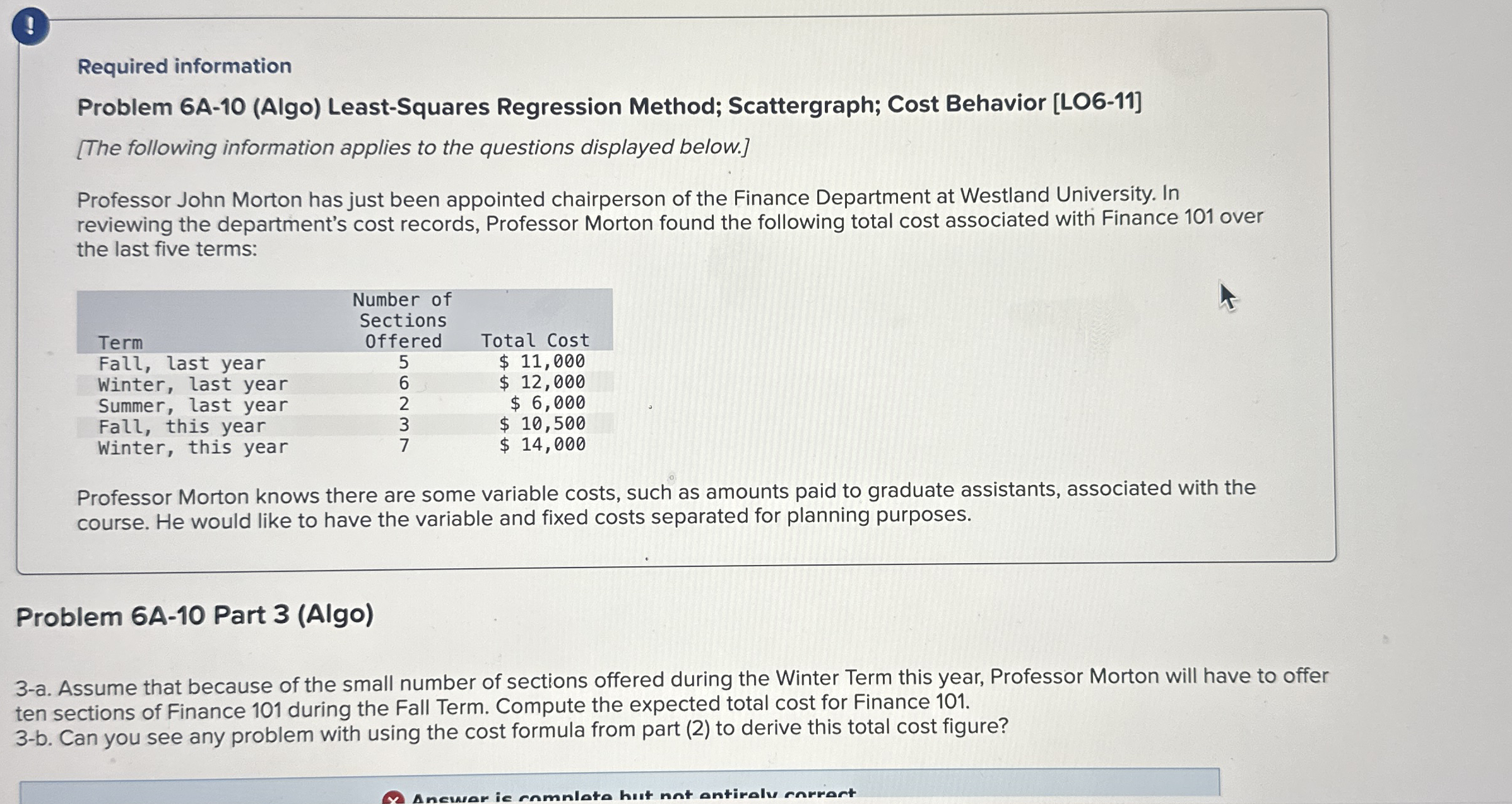 Solved !Required informationProblem 6A-10 (Algo) | Chegg.com