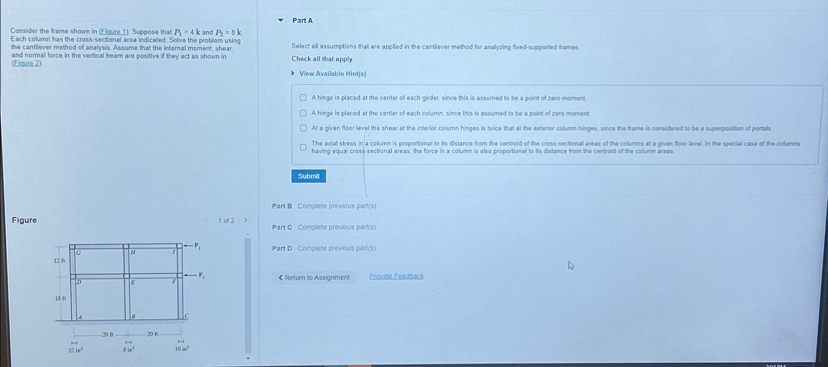 Solved Consider the frame shown in (Eigure 1). ﻿Suppose that | Chegg.com