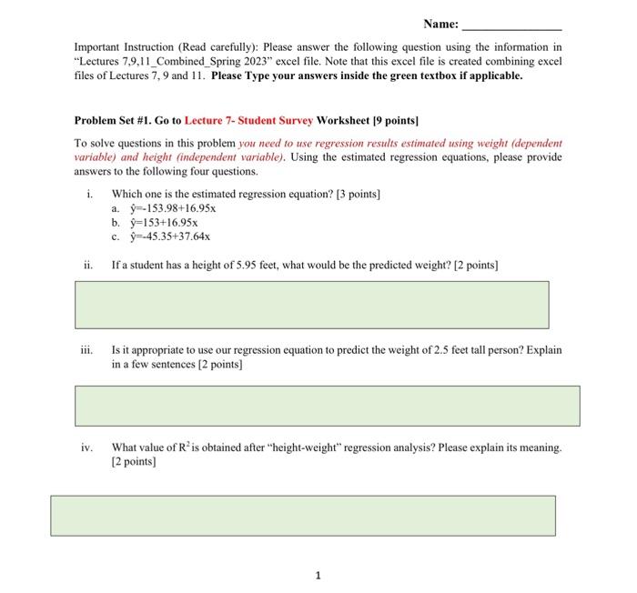 Solved Important Instruction (Read carefully): Please answer | Chegg.com