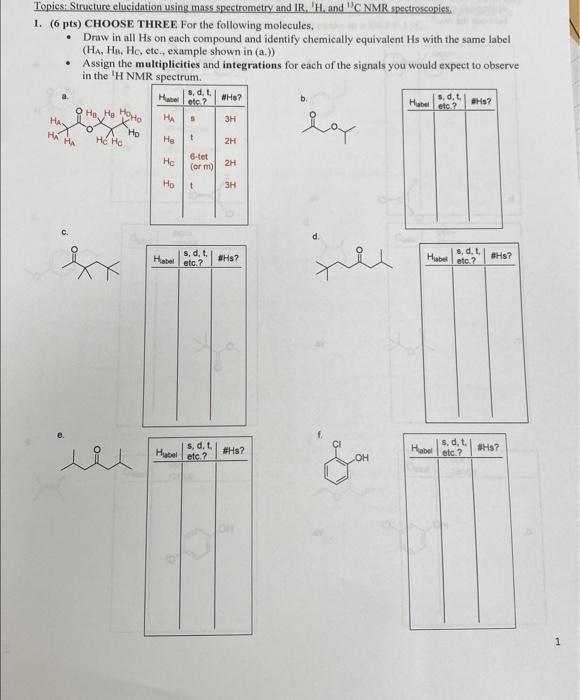 Solved Topics: Structure elucidation usine mass spectrometry | Chegg.com