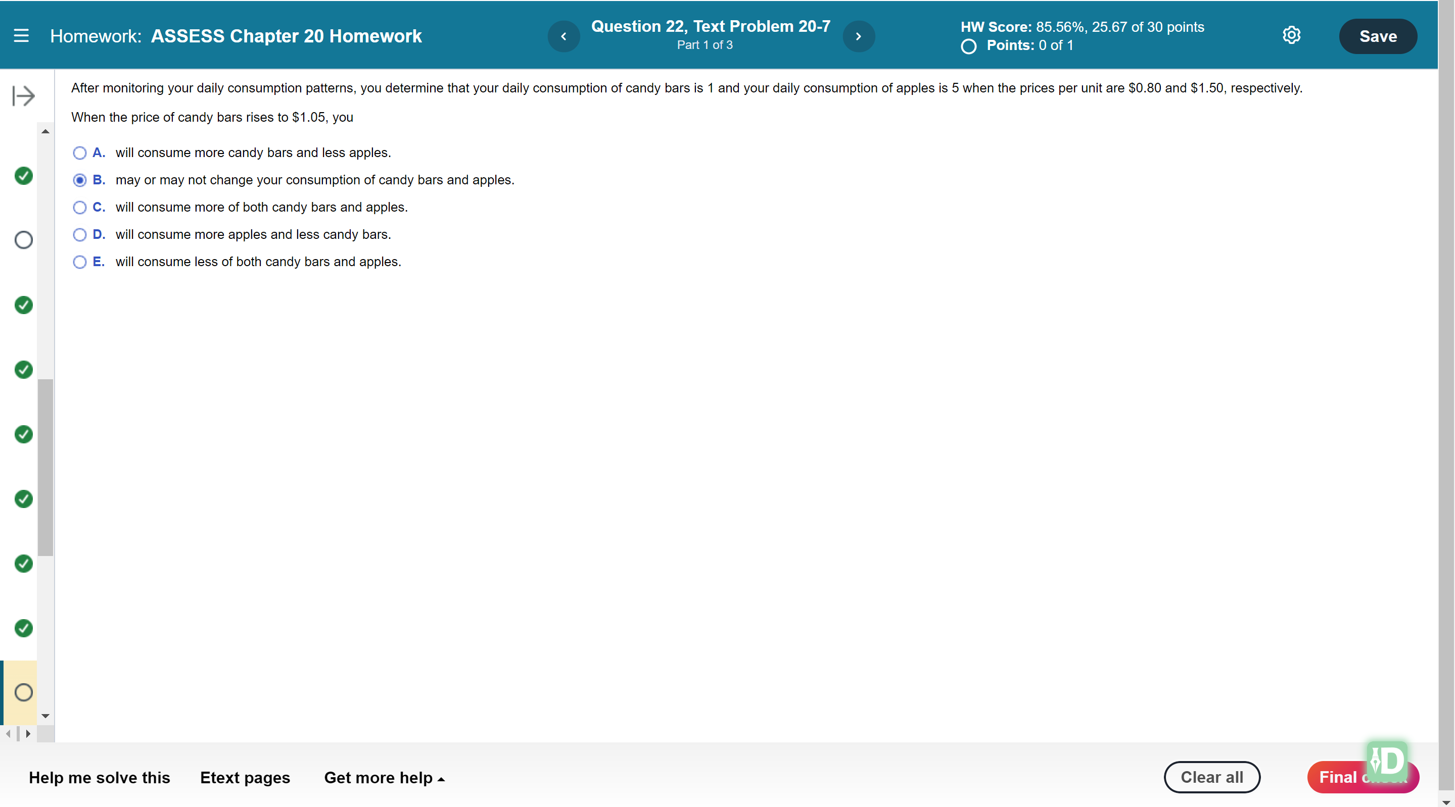 Solved Question content areaPart 1After monitoring your | Chegg.com