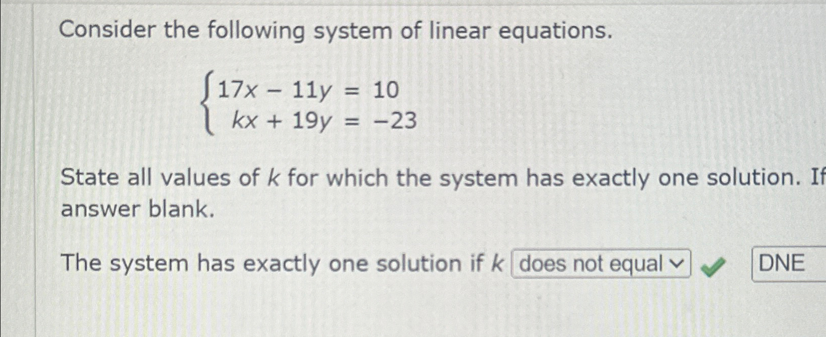 Solved Consider the following system of linear | Chegg.com