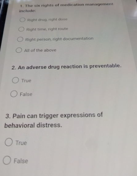 Solved The six rights of medication management include:Right | Chegg.com
