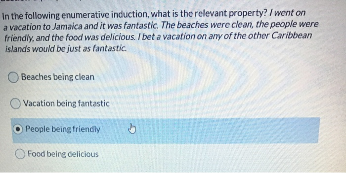 Solved An'enumerative induction reasons from: O Members to | Chegg.com