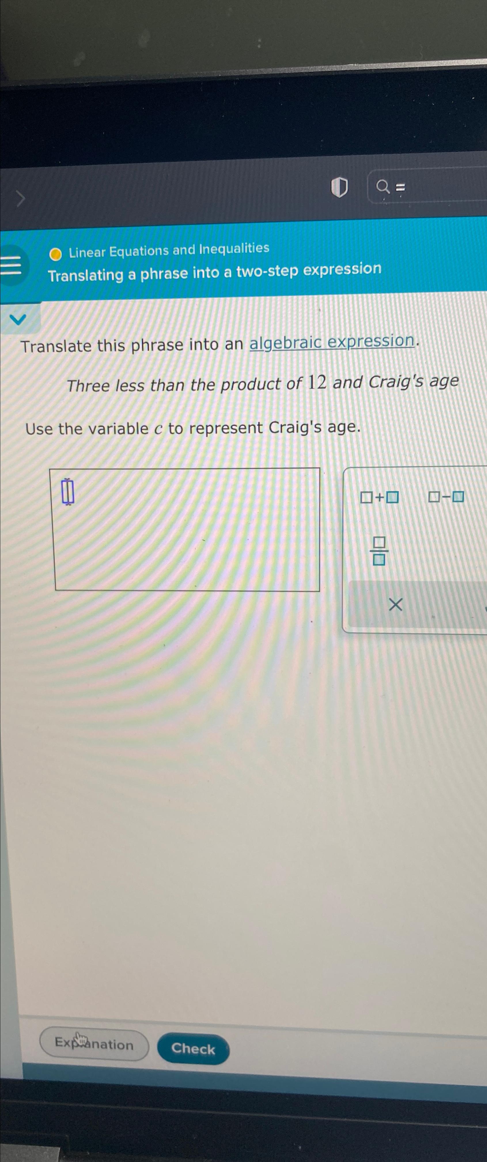 Solved Linear Equations and InequalitiesTranslating a phrase | Chegg.com