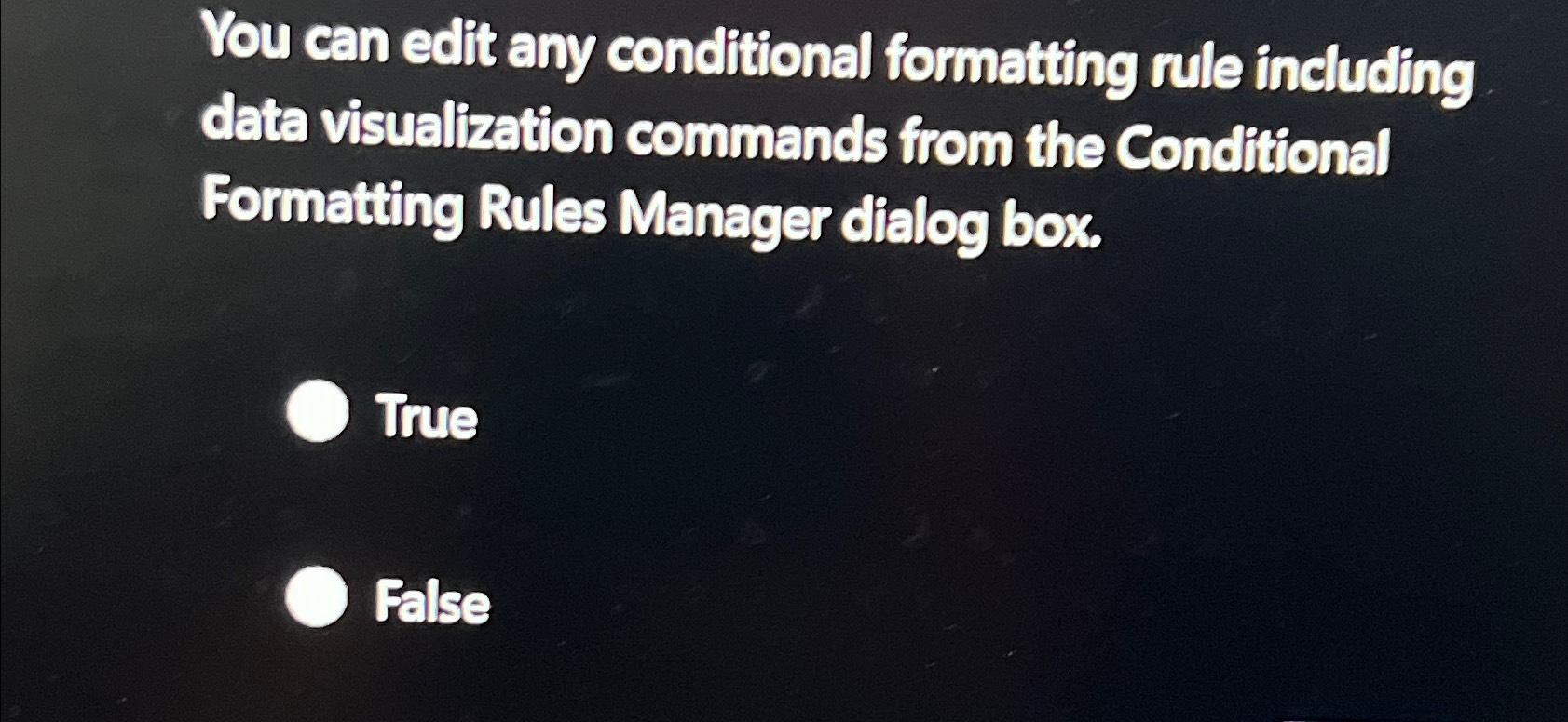 Solved You Can Edit Any Conditional Formatting Rule