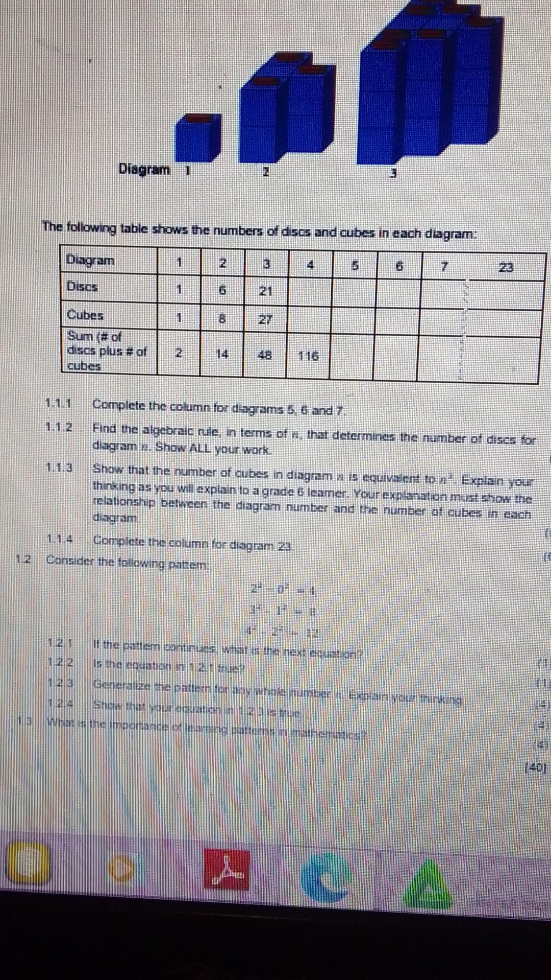 Solved The following tabie shows the numbers of dises and | Chegg.com