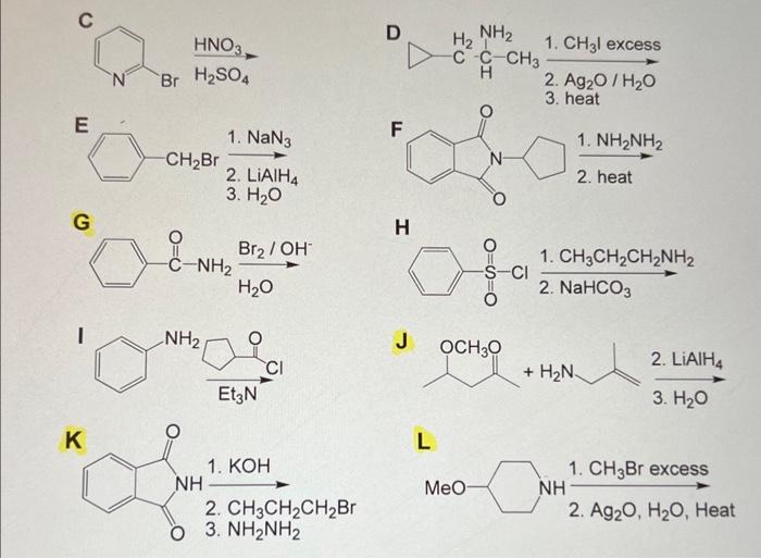 Solved 3. heat 1. NH2NH2 2. heat G I L NeO−2.Ag2O,H2O, Heat | Chegg.com