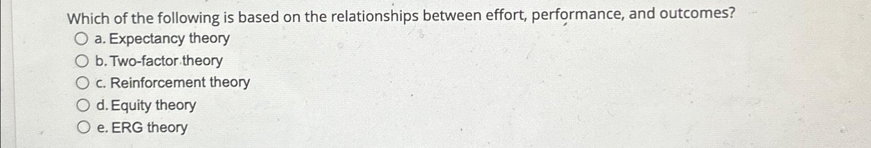 Solved Which of the following is based on the relationships | Chegg.com