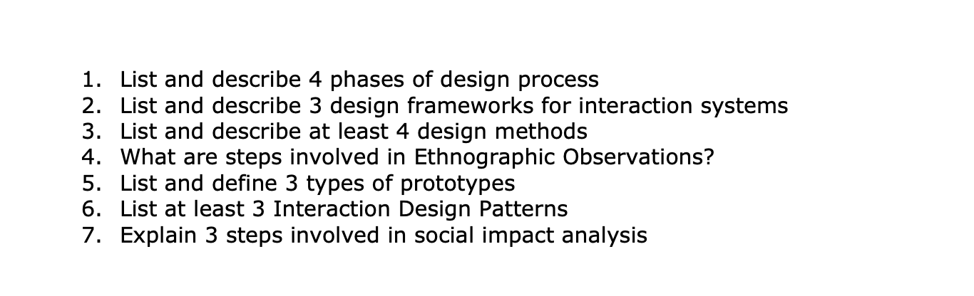 Solved PLEASE DO NOT USE ANY AI!!!!List and describe 4 | Chegg.com