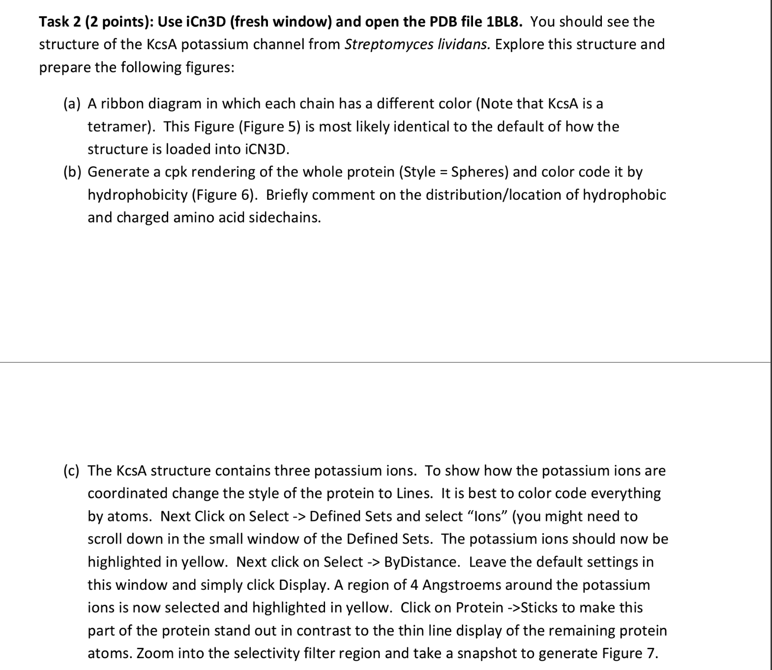 Solved Task 2 (2 ﻿points): Use iCn3D (fresh window) ﻿and | Chegg.com