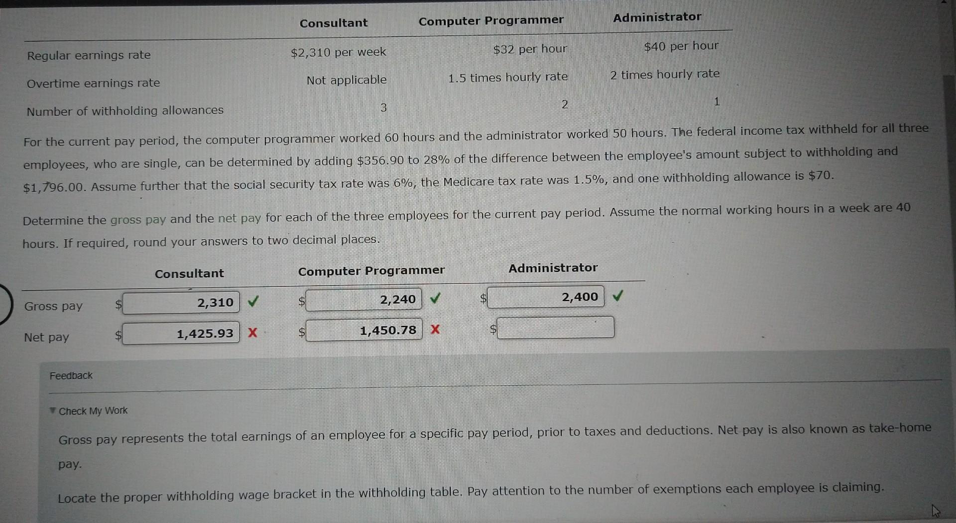 (Please show work for net pay) For the current pay | Chegg.com